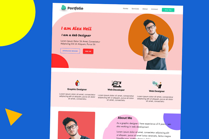 Create a landing page design with figma by Tanwir7 | Fiverr