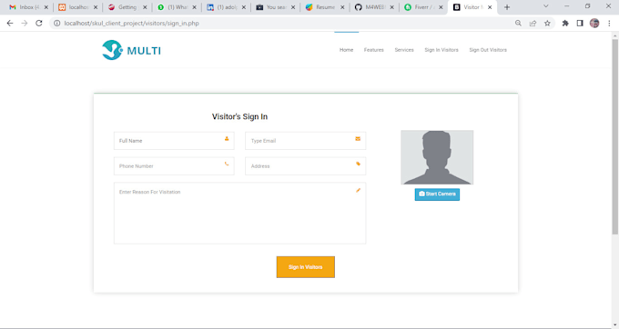 Develop a visitor management system using php by Adolphusmiracle | Fiverr