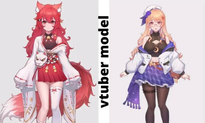 Draw ready to rig live2d vtuber model facerig, anime character ... Draw ready to rig live2d vtuber model facerig, anime character ...
