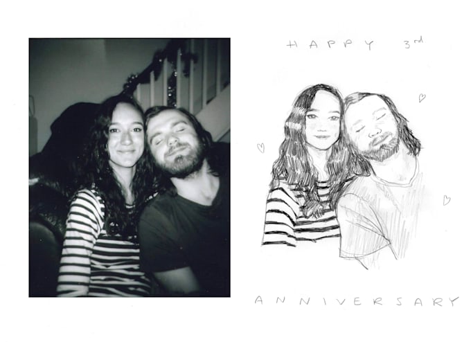 Draw you a portrait for a birthday card by Picassolypse | Fiverr