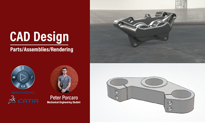 Design a 3d cad model for 3d printing or prototyping by Peterbp | Fiverr