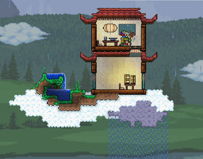 Build you a small, medium, or large base in terraria by Gloomychasm ...