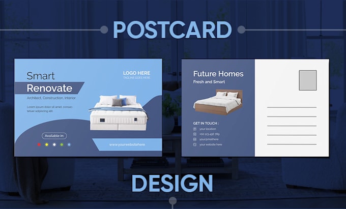 Create modern promotional postcard design by Graphicrey | Fiverr