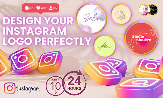 Design a instagram logo luxury in 24h by Medoughzif | Fiverr