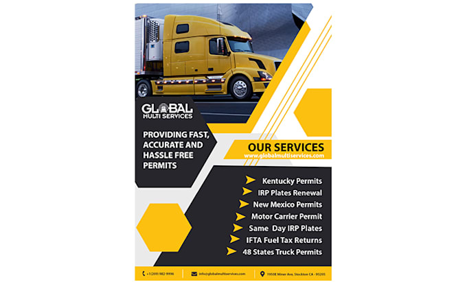 Design dispatch, truck, logistic and freight poster flyer by Haris940 ...