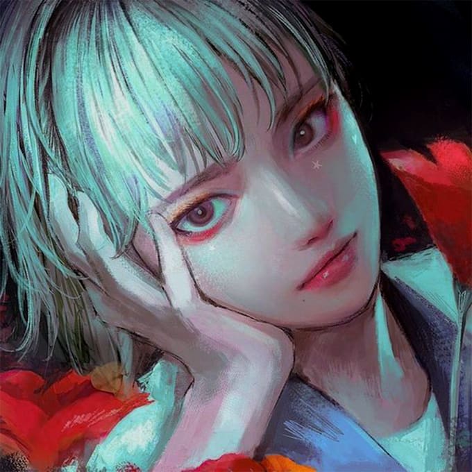 Draw simple anime art portrait for profile picture by Isomagg_lebit ...