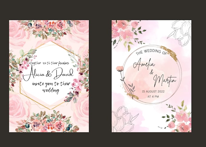 Design amazing wedding card and other event cards by Aanya1905 | Fiverr