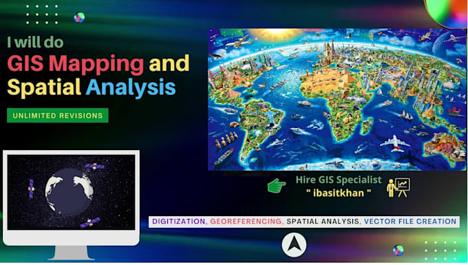Georeferencing of raster maps, digitization, vector shapefiles in gis by Ibasitkhan | Fiverr