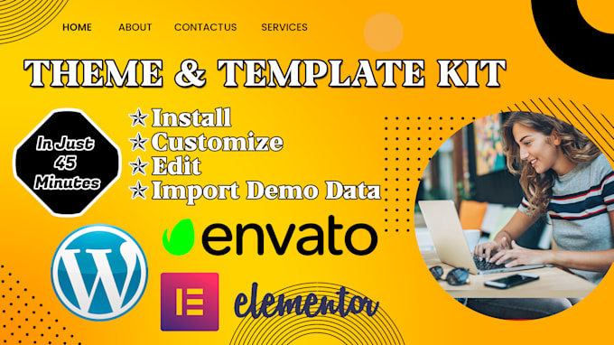 Install, edit and customize envato template kit within one hour by Mahnoorali720 | Fiverr