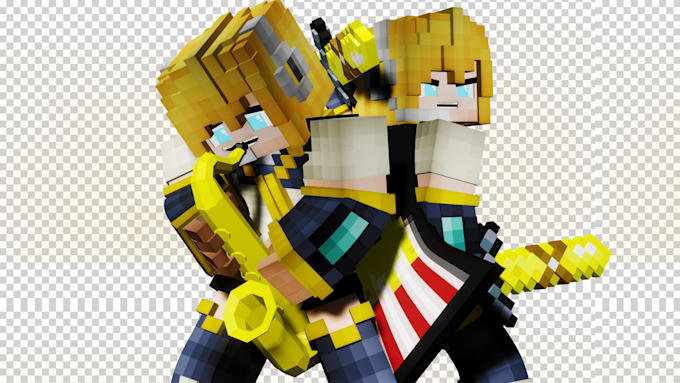 Make minecraft skin render, themed render by Popcornrazer | Fiverr