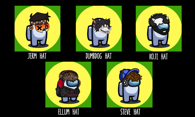 Draw custom among us hats by Ixeanstudio | Fiverr