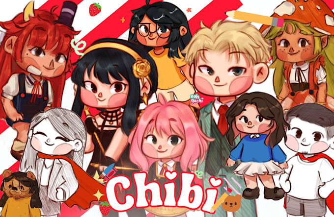 Draw fully rendered and adorable chibi artworks for you by Nahguchi ...