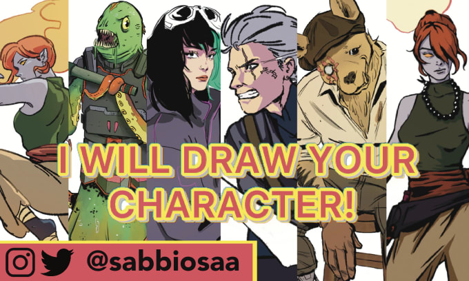 Draw your own character by Alesabbiosaa | Fiverr