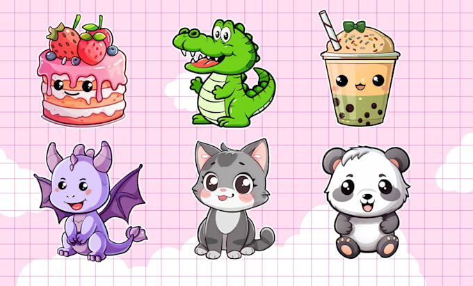 Draw simple cute 2d cartoon character in my style by Gustianpranata ...