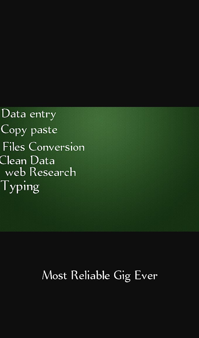 Do accurate data entry, typing, copy paste, files conversion by ... Do accurate data entry, typing, copy paste, files conversion by ...