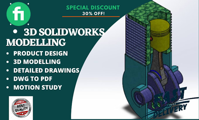 Design a product and make mechanical 3d model using solidworks by ...