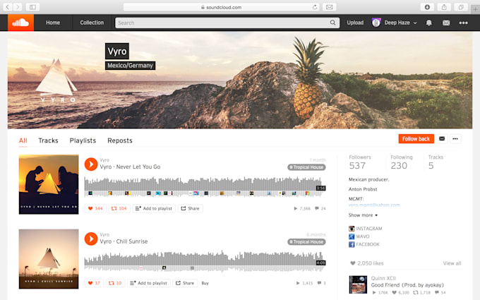 Create a perfect soundcloud banner and profile picture by Ohnonetwork ...
