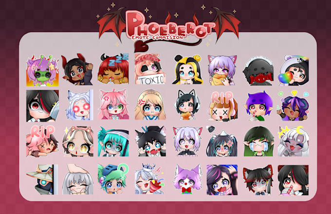 Create animated emotes for you by Phoeberot | Fiverr