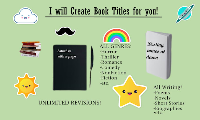 Create an eye catching title for your book by Dandyylion | Fiverr