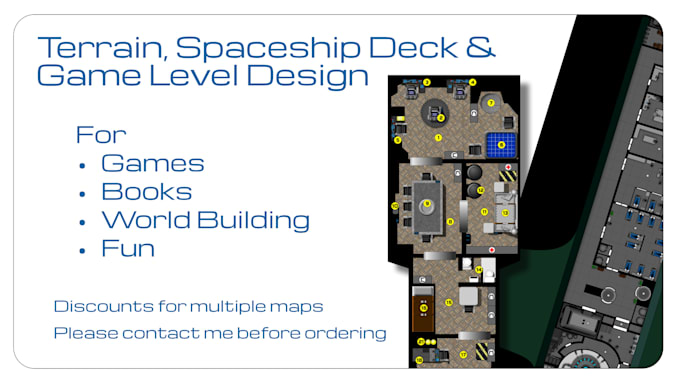 Draw a terrain or deck map for your game or book by Raxxis | Fiverr