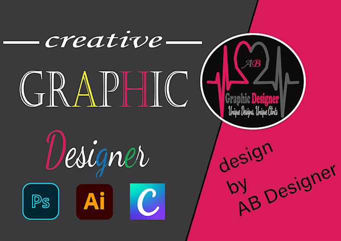 Do create graphic designing with help adobe photoshop and illustrator ...