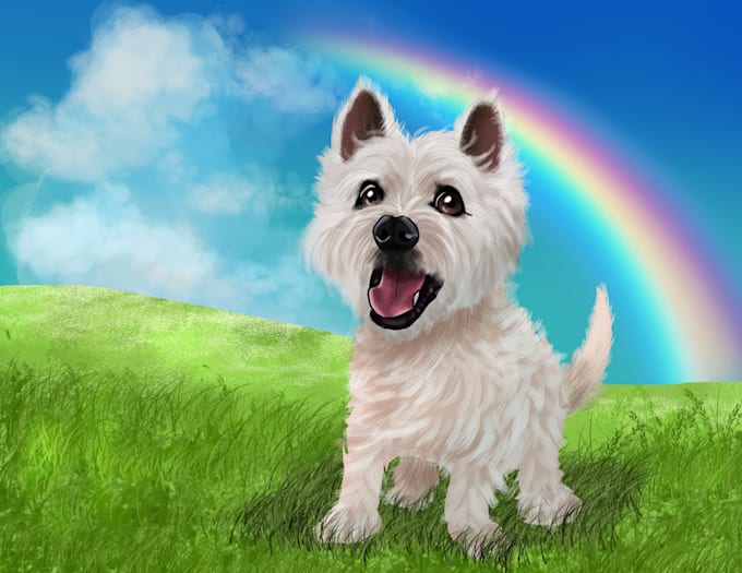 Make a cartoon of your pet by Sweet_christine | Fiverr