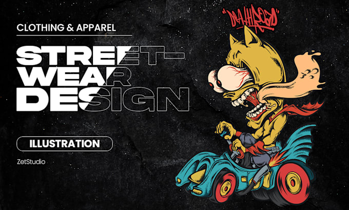 Make streetwear designs for your clothes and tshirts by Zet_studio | Fiverr