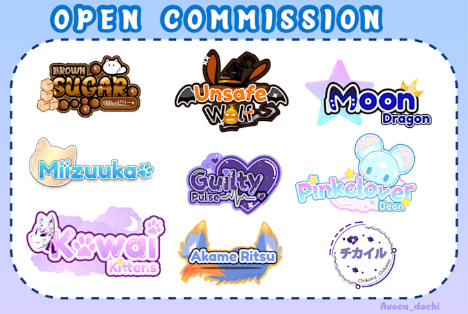 Design a logo for vtuber and streamer by Avoca_dochi | Fiverr