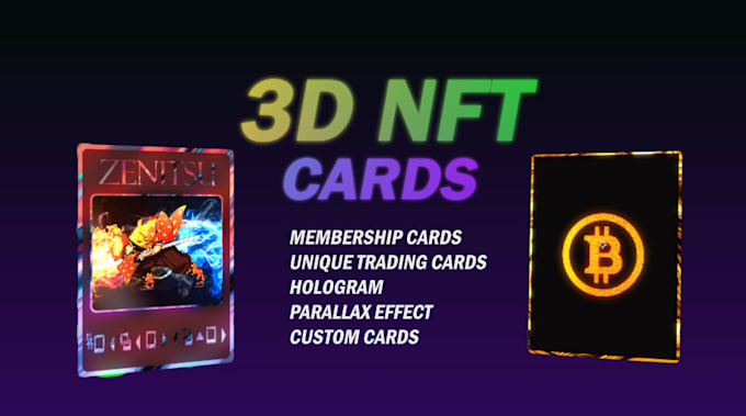 Create 3d rotating membership cards and nft trading cards by Irfan2409 ...