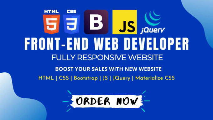 Be Your Front End Web Developer Using Html Css Bootstrap Js By Zeeshanwebdev Fiverr