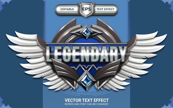 Create design 3d game logo with editable text effect by Diavayana | Fiverr