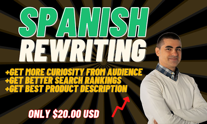 Rewrite your copy in spanish by Cuairan | Fiverr