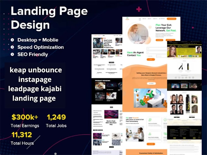 Design landing page with keap unbounce instapage leadpage kajabi ...
