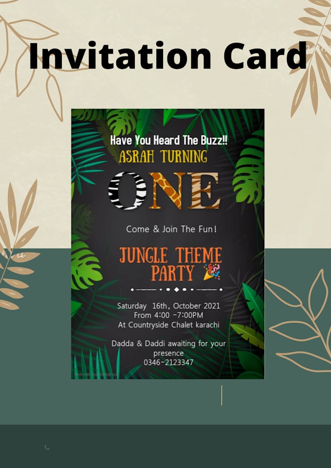 Design all type of invitation card by Sarahtariq153 | Fiverr