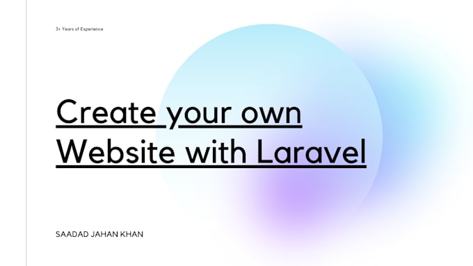 Make you custom website using laravel framework by Saadadjkhan | Fiverr