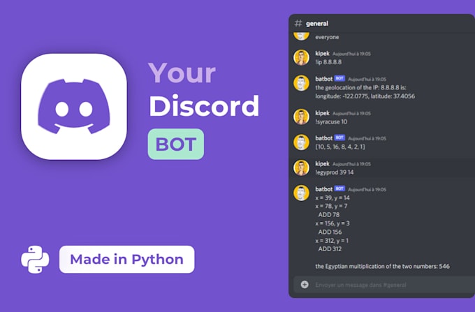 Build your amazing discord bot by Himloul | Fiverr