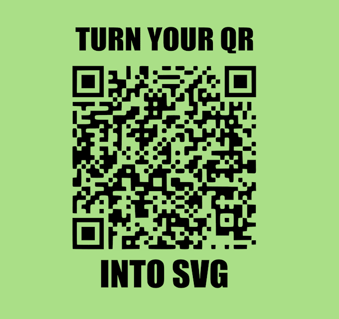 Qr code custom svg file only qr code svg scan code by Larrypierro | Fiverr