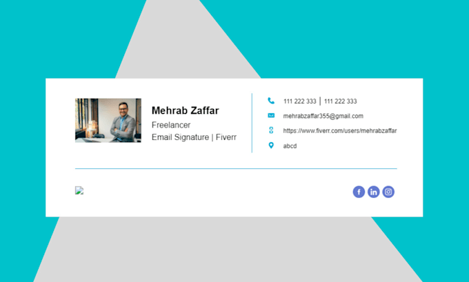 Create html clickable email signatures for google by Mehrabzaffar | Fiverr