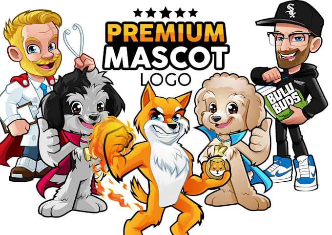 Design a premium mascot, cartoon logo character by Aaroncartoons | Fiverr