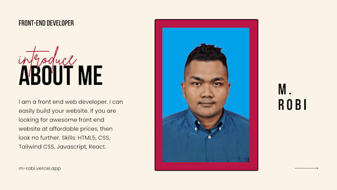 Be your front end developer with html css javascript by Beatmbob | Fiverr