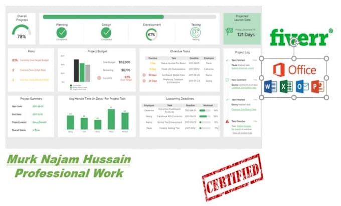 Create Customized Excel Data And Graphs Dashboards By Murkhussain1995