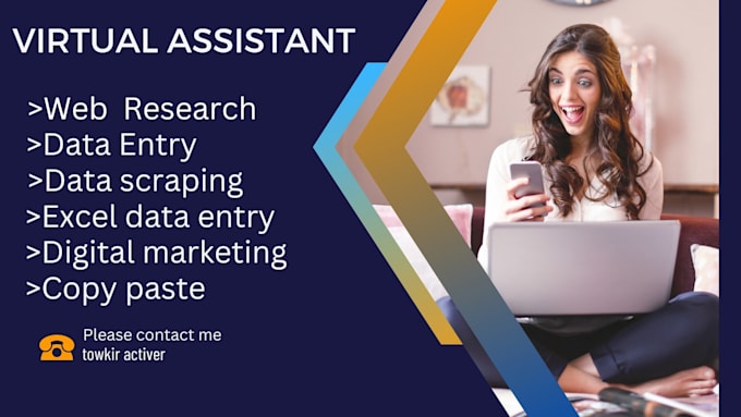 Do virtual assistant, data entry, web research by Towkiractiver | Fiverr