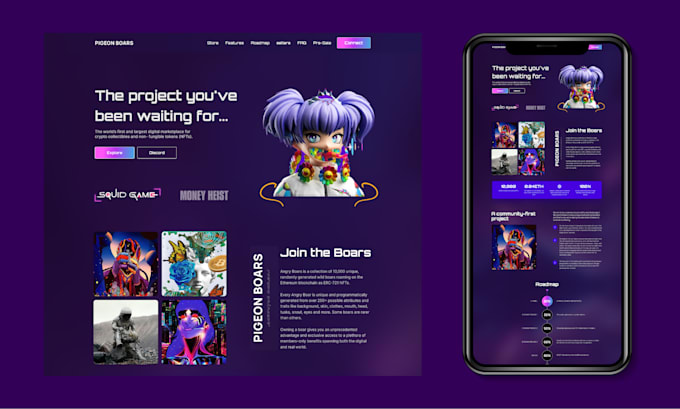 Develop responsive react js websites, nft landing pages by Prome_the ... Develop responsive react js websites, nft landing pages by Prome_the ...