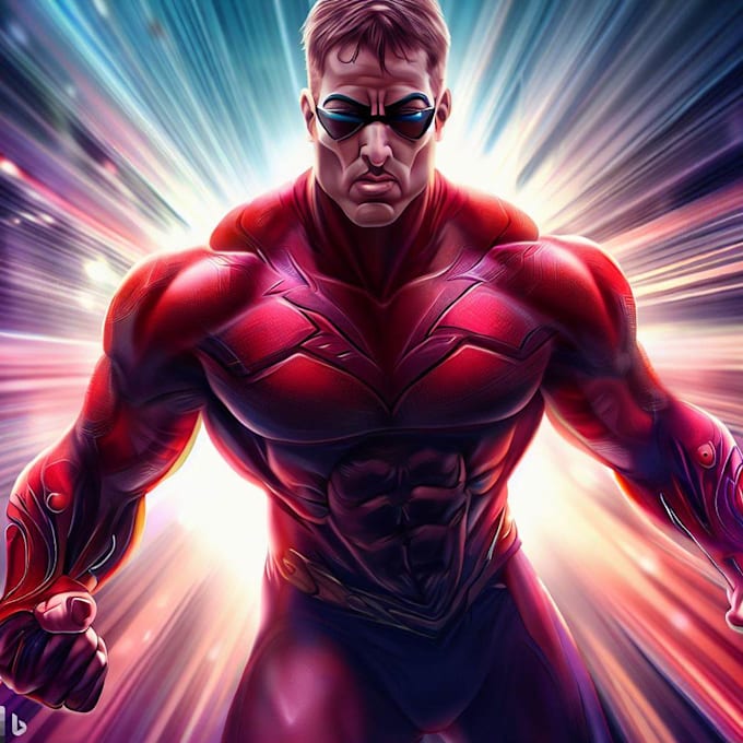 Design your realistic superhero character art for you by ...