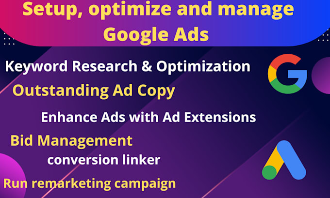 Setup, optimize and manage google ads campaigns by Engshahin33 | Fiverr