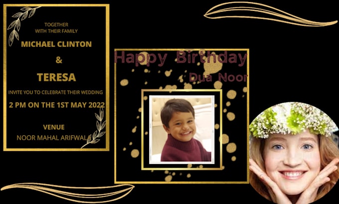 Design funeral flyer, memorial flyer, birthday card by Nosheen945 | Fiverr