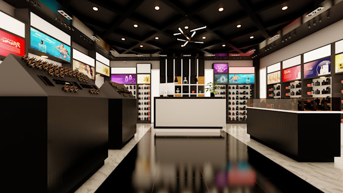 Design and render your 3d retail stores, shops, interior by Arch47 | Fiverr
