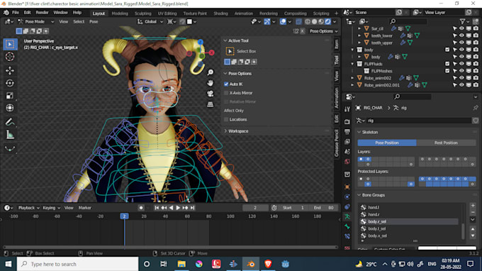 Rig 3d character in maya, blender for animation, unity games by Digiby ...