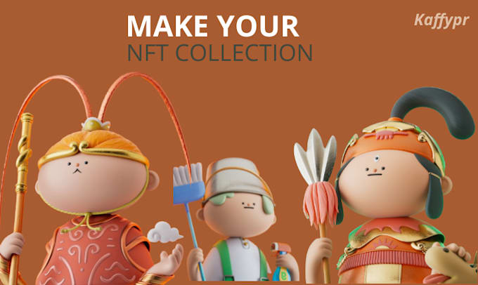 Create 2d3d hyper realistic 2d3d nft art, 3d nft character, 1k 5k 10k collection by Kaffypr | Fiverr