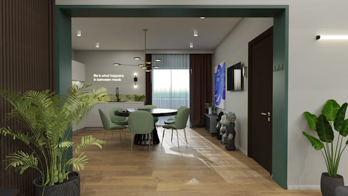 Make a realistic 3d interior render with vray for sketchup by ...